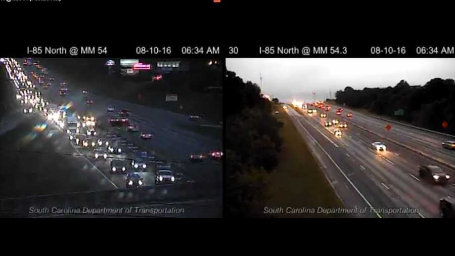 Construction causes backup on I-85 northbound