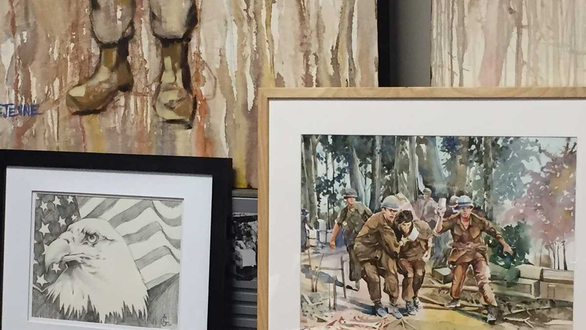 Art inspired by military memories benefits members of armed forces