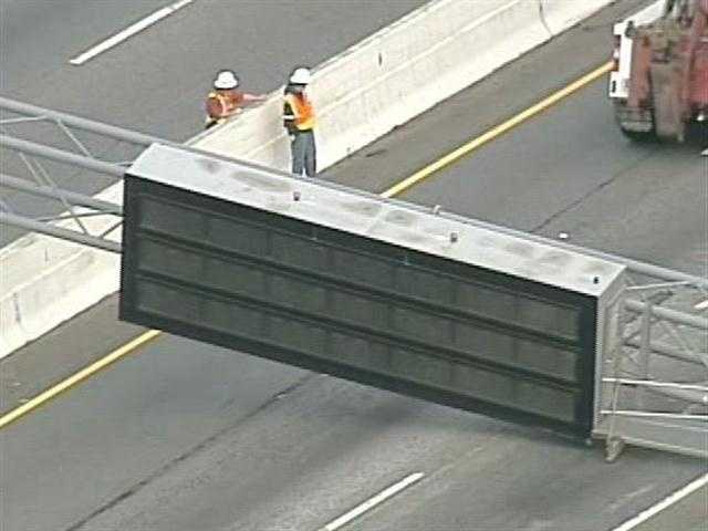 Slideshow: Interstate Sign Collapse