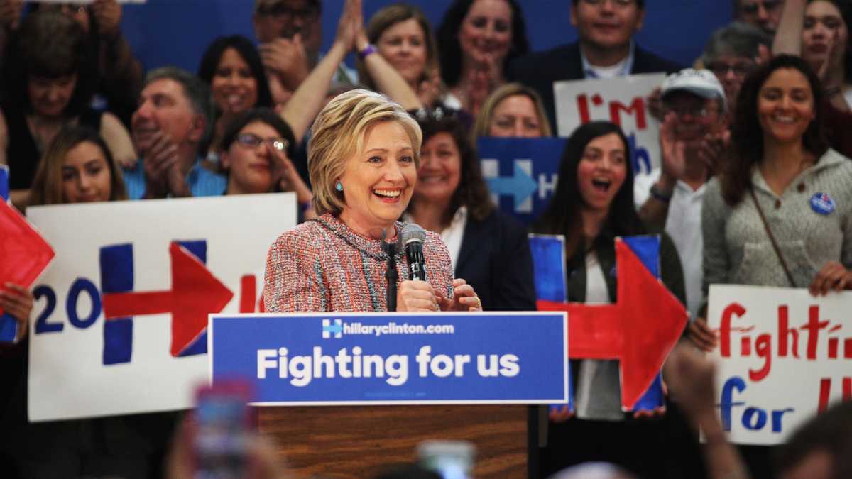 Clinton claims historic victory in Democratic primary