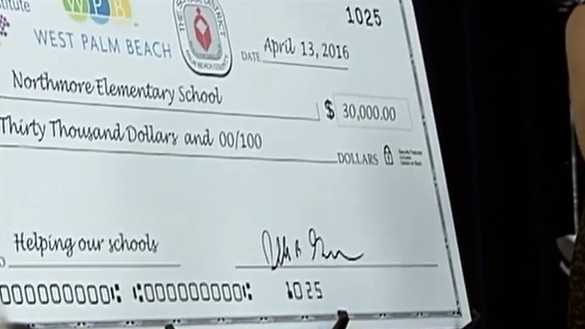 Special donation to West Palm Beach elementary school