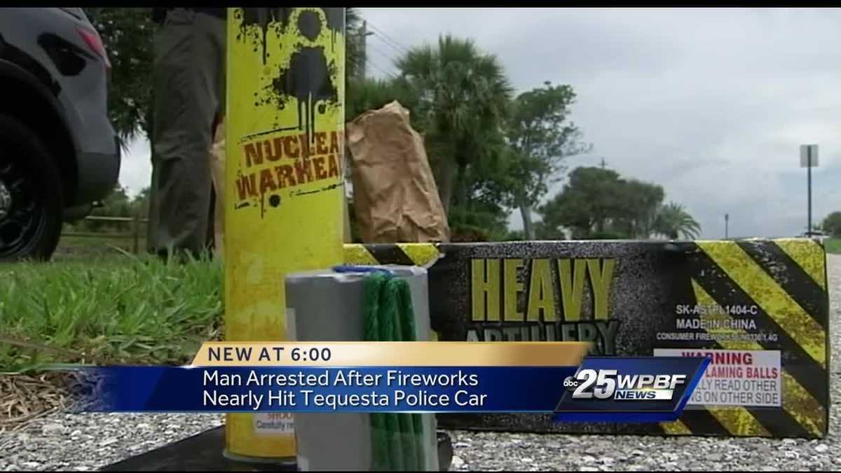 Police cite man for shooting fireworks at moving police car