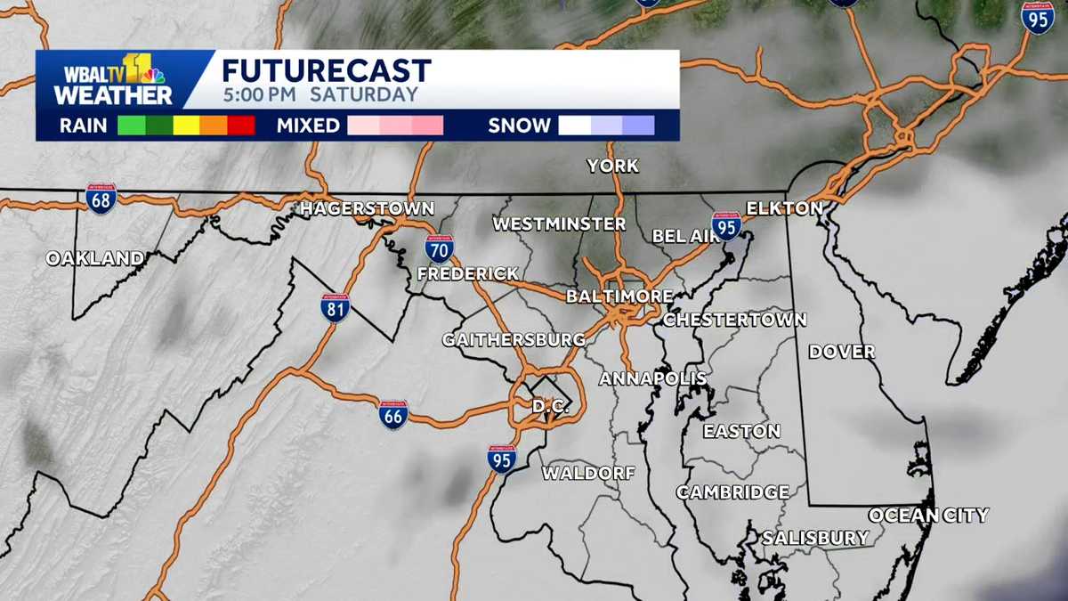 Snow transitions to ice in Baltimore | See forecast timeline