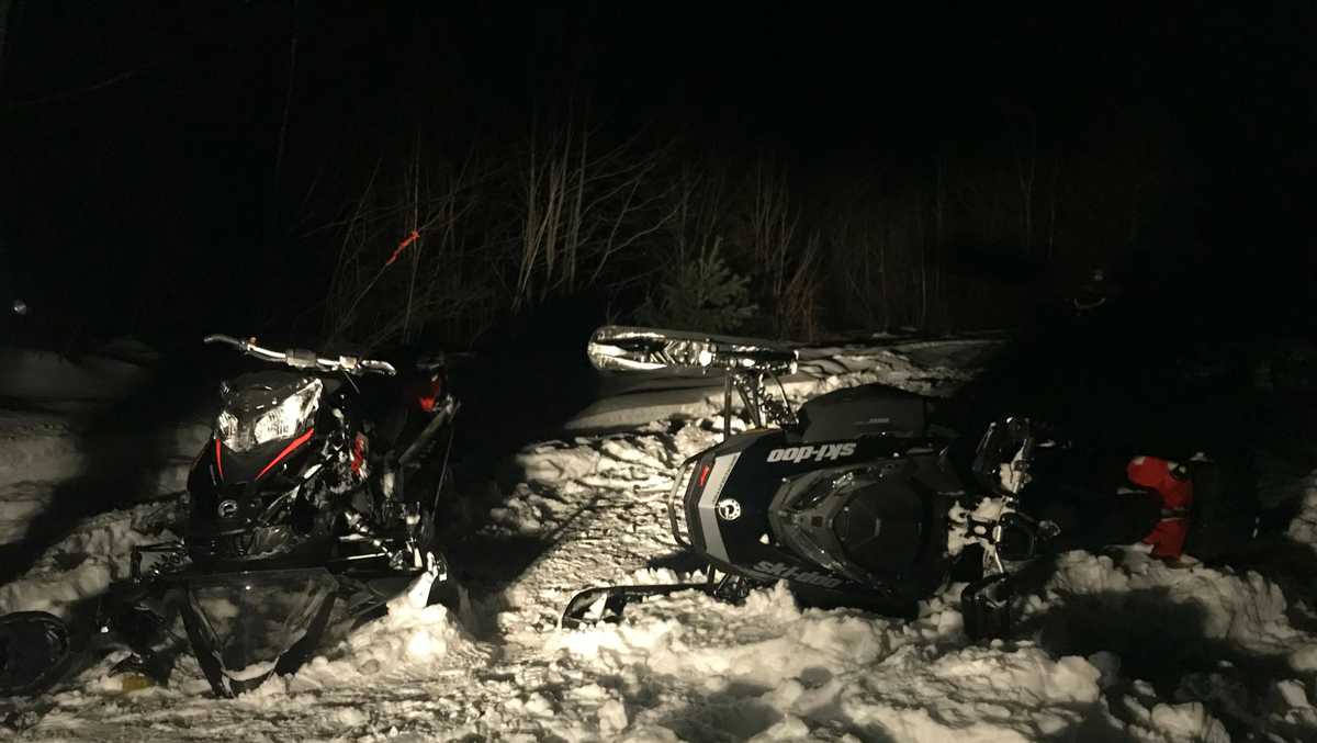 3 injured, 1 critically, in 2 snowmobile crashes