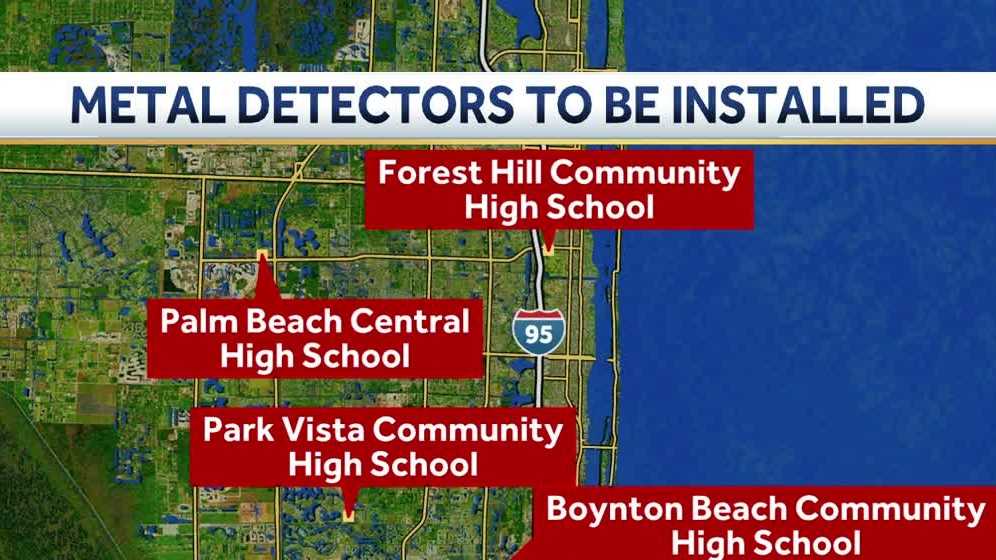 Metal detectors to be installed at several high schools in South Florida