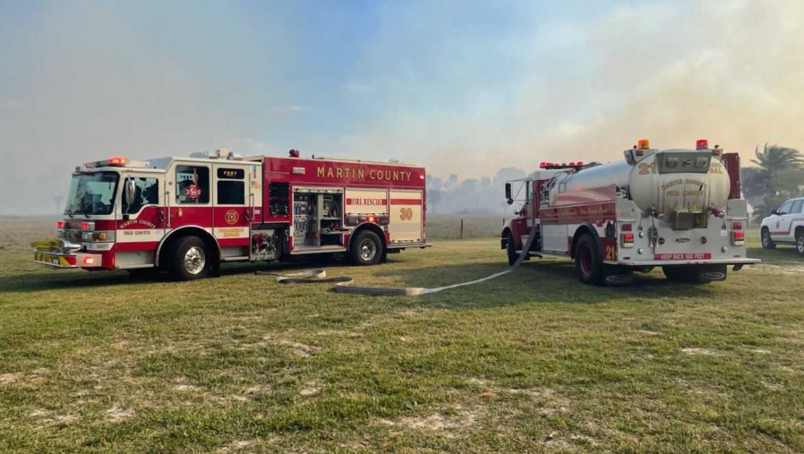 250-acre wildfire in Martin County contained, officials say