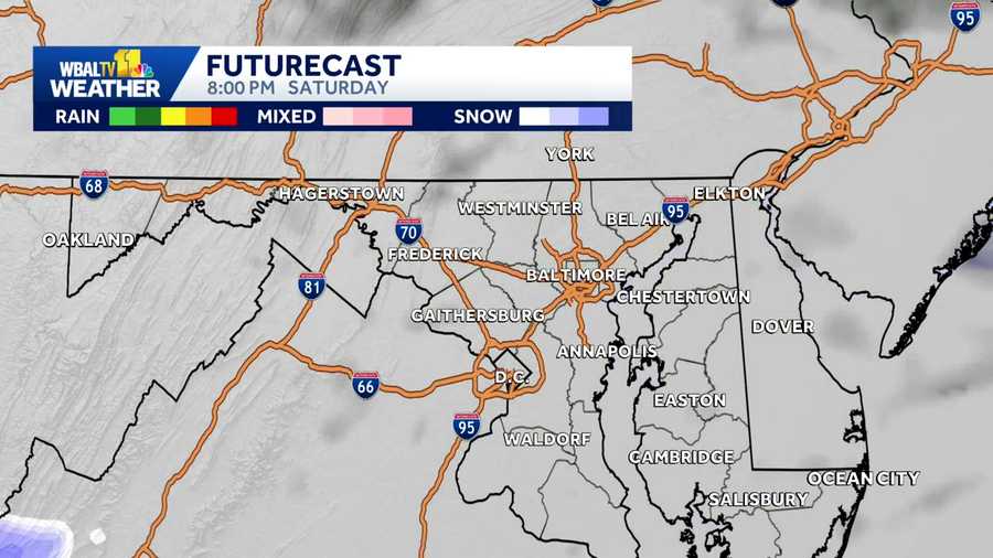 Snow transitions to ice in Baltimore | See forecast timeline