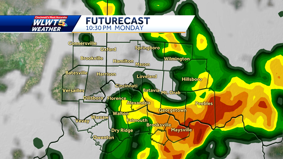 Hour by hour: When severe threat moves through Cincinnati area Monday