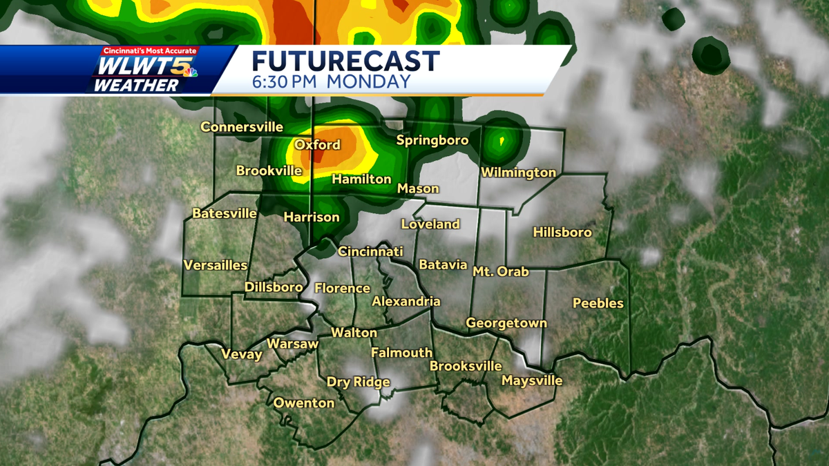 Hour by hour: When severe threat moves through Cincinnati area Monday