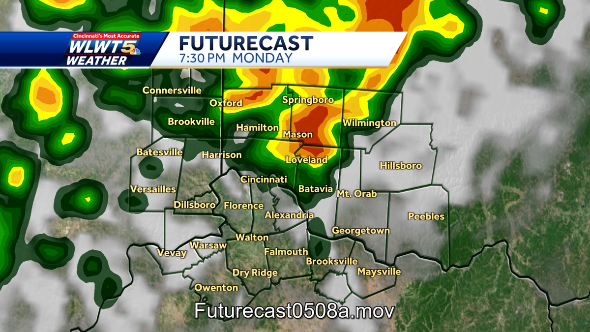 Hour by hour: When severe threat moves through Cincinnati area Monday