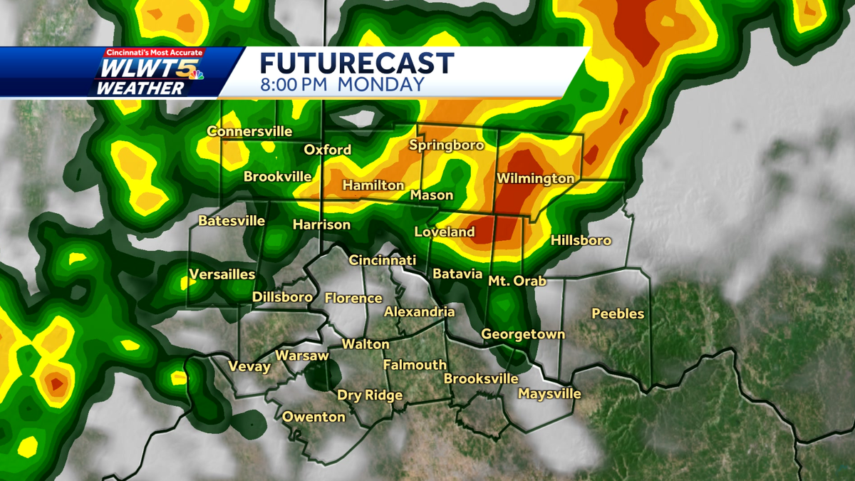 Hour by hour: When severe threat moves through Cincinnati area Monday