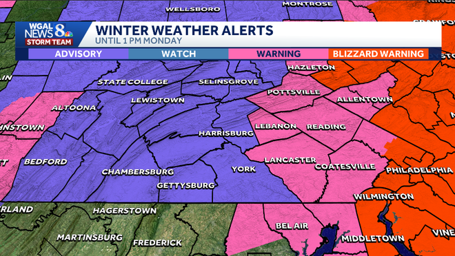 Pa. winter storm: When will the snow end?