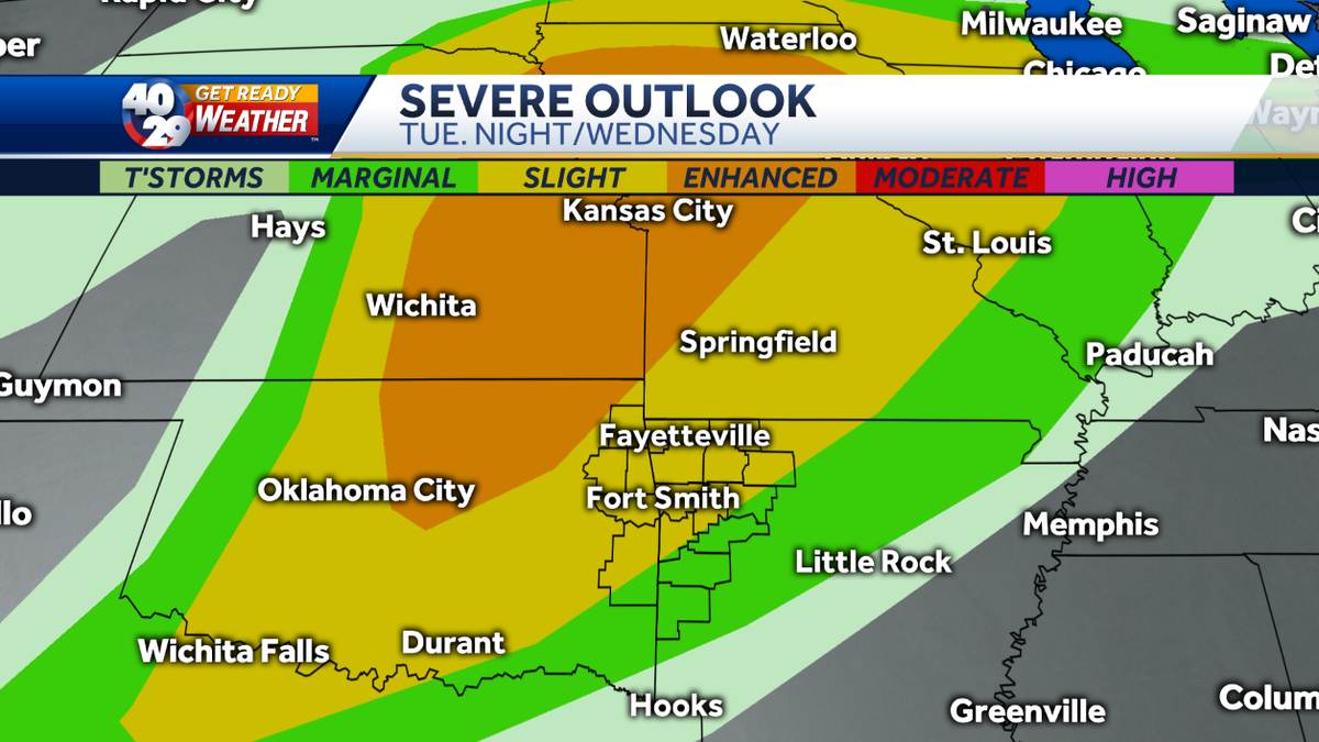 Severe Day issued for Tuesday