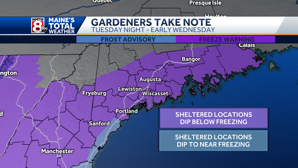 Freeze Warning: Wednesday morning frost, freeze for some