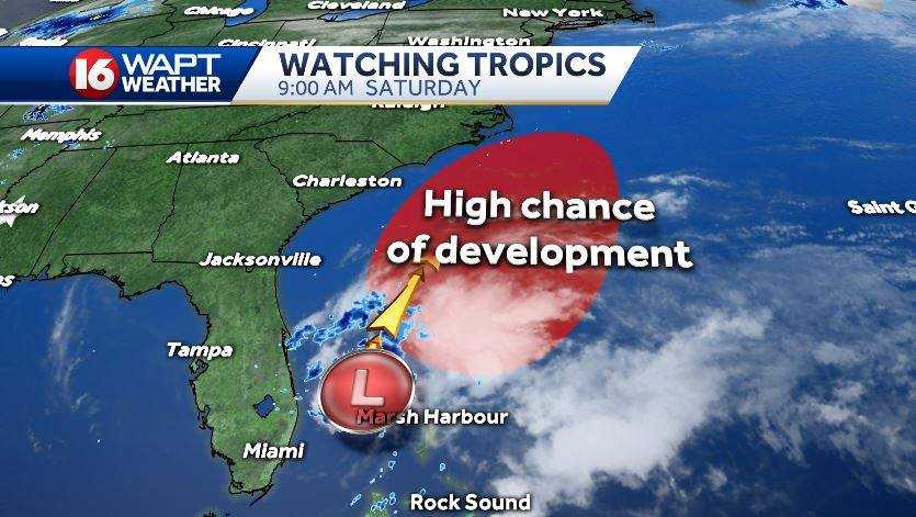 Subtropical storm development likely this weekend