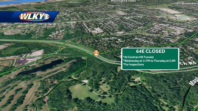 TRAFFIC ALERT: Interstate 64 at Cochran Hill tunnels shutting down two ...