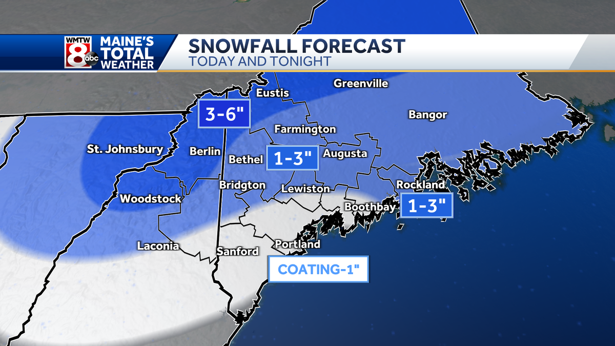 Rain, snow impact Maine Friday