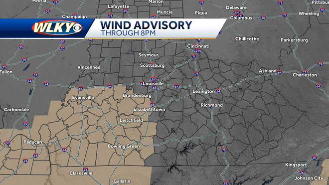 Finally some rain for Louisville area; wind advisory comes with it