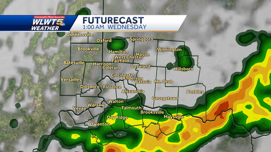 Hour by hour: Severe weather moves through Tuesday afternoon, evening