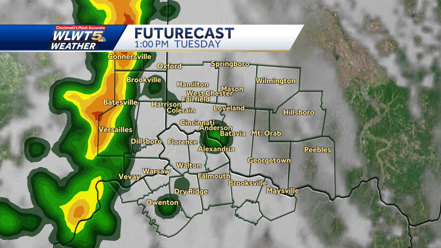 Hour by hour: Severe weather moves through Tuesday afternoon, evening