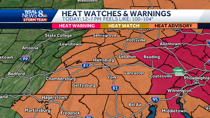 Heat Wave Continues & Intensifies; Feels Like 100º+ At Times