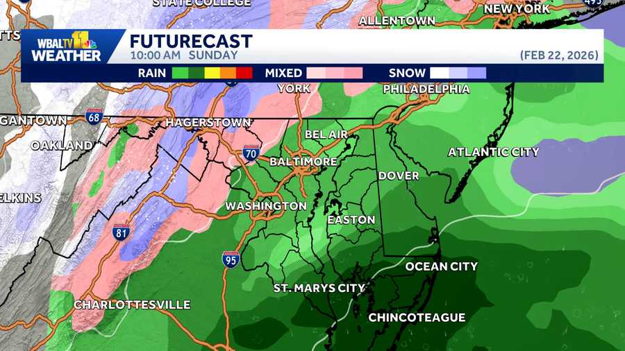 Baltimore weather: Heavy snow Sunday night as it gets colder