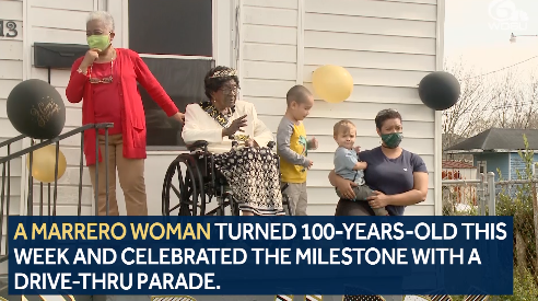 Marrero woman turns 100, celebrates with drive-by birthday party