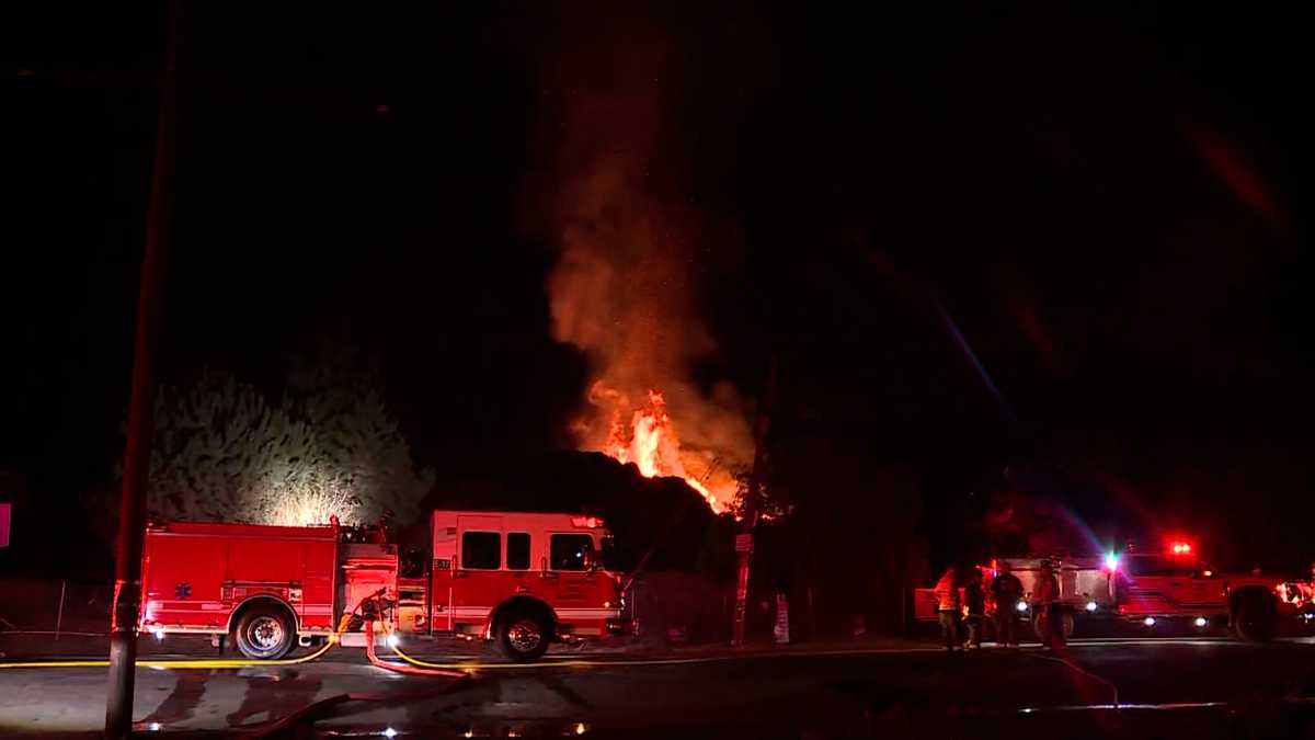 Fire breaks out at California recycling center