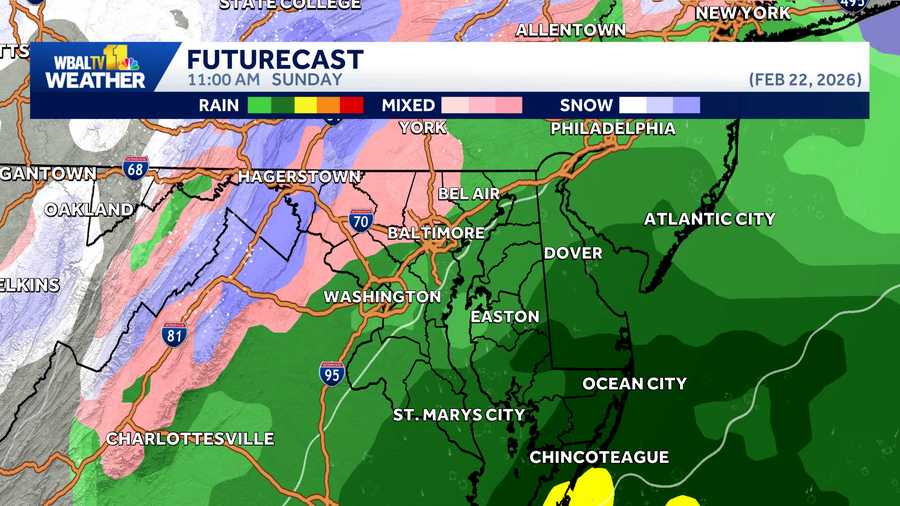Baltimore weather: Heavy snow Sunday night as it gets colder