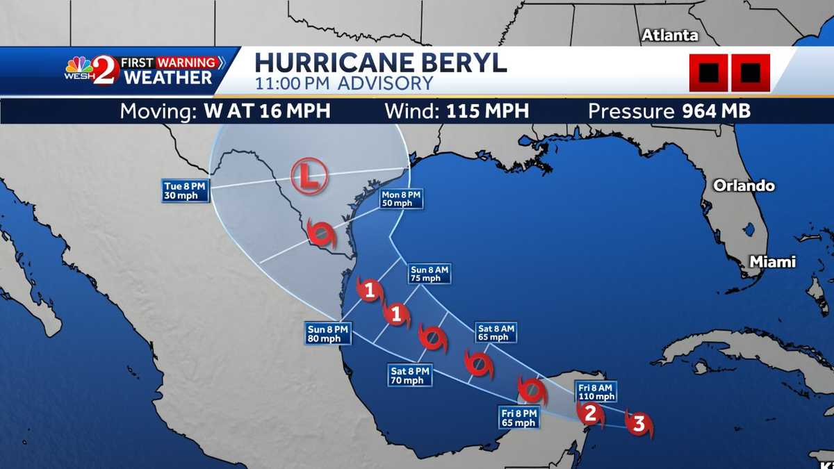 Tropics: Latest on Hurricane Beryl, Invest 96-L