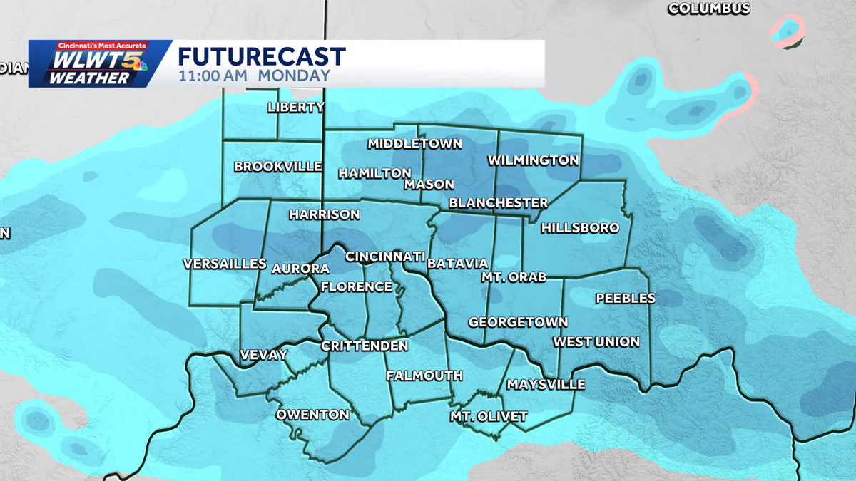 Hour by hour: Tracking the season's first snowfall Monday in Cincinnati