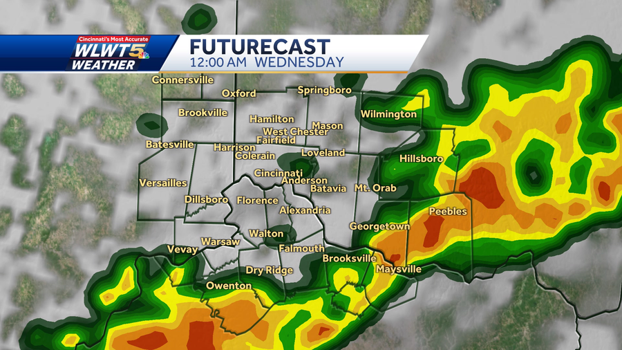 Hour by hour: Severe weather moves through Tuesday afternoon, evening