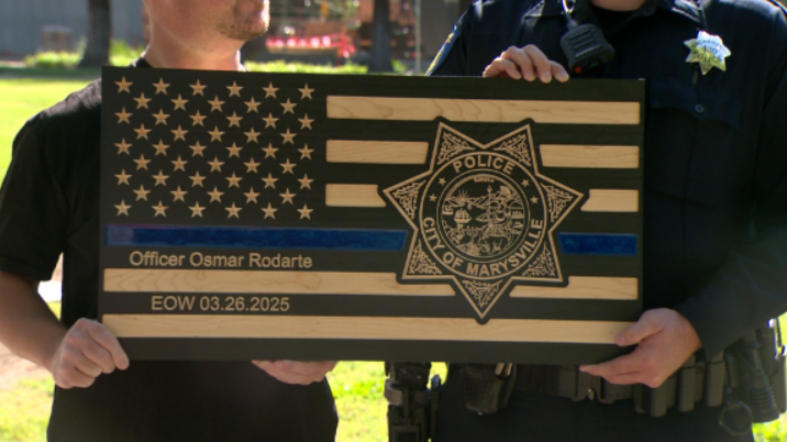 Sacramento sergeant delivers handcrafted memorial flag honoring fallen ...