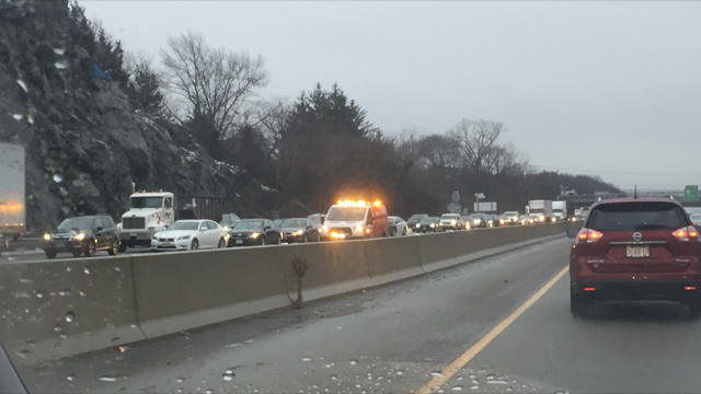 Icy roads cause treacherous commute