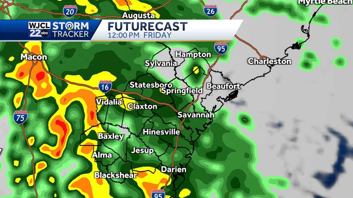 Savannah: Tracking rain as the weekend nears
