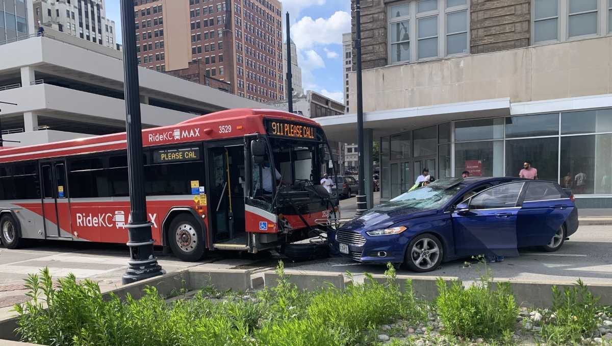 Three injured in crash involving KCATA bus