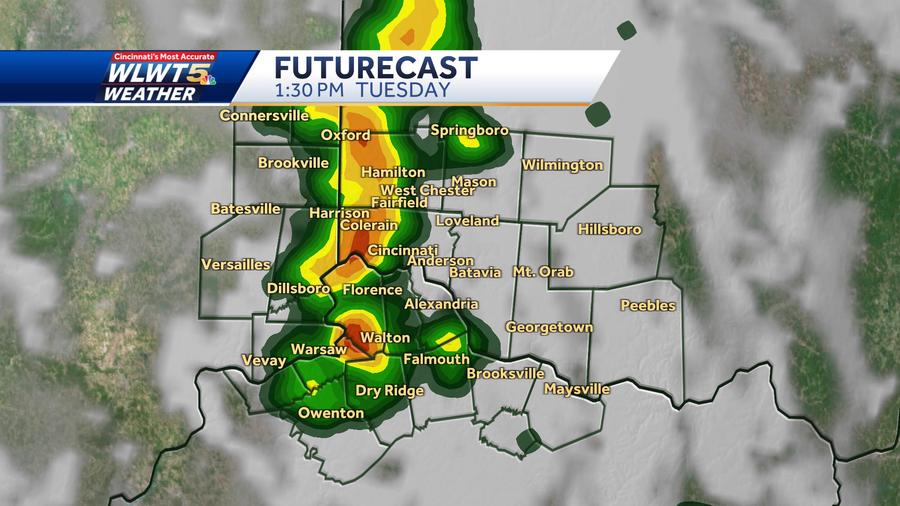 Hour by hour: Severe weather moves through Tuesday afternoon, evening