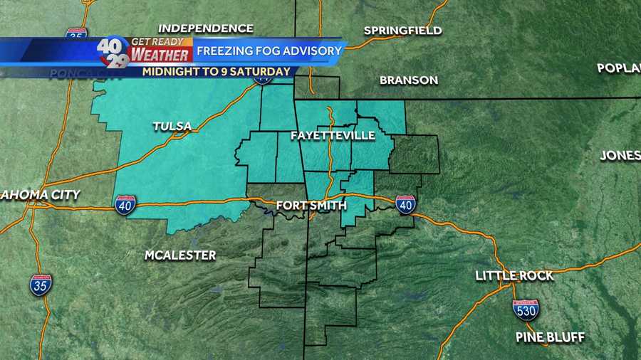 Freezing Fog Advisory issued for overnight through 9 a.m. Saturday