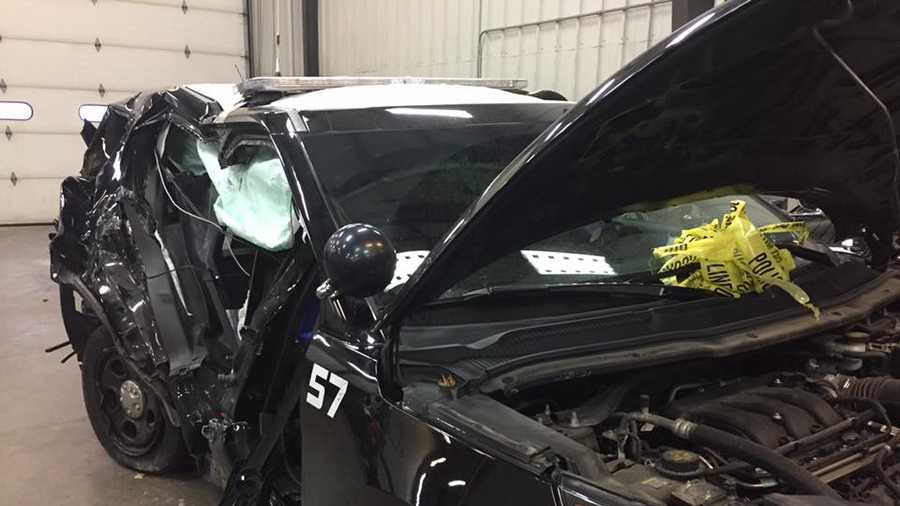Photos: Police cruiser destroyed in fatal crash