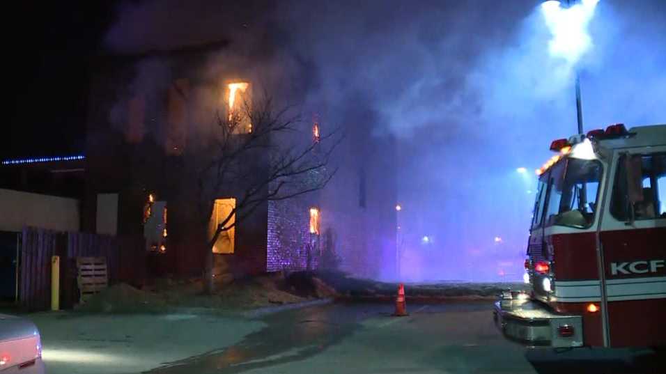 KC firefighters battle building fires near 18th, Vine