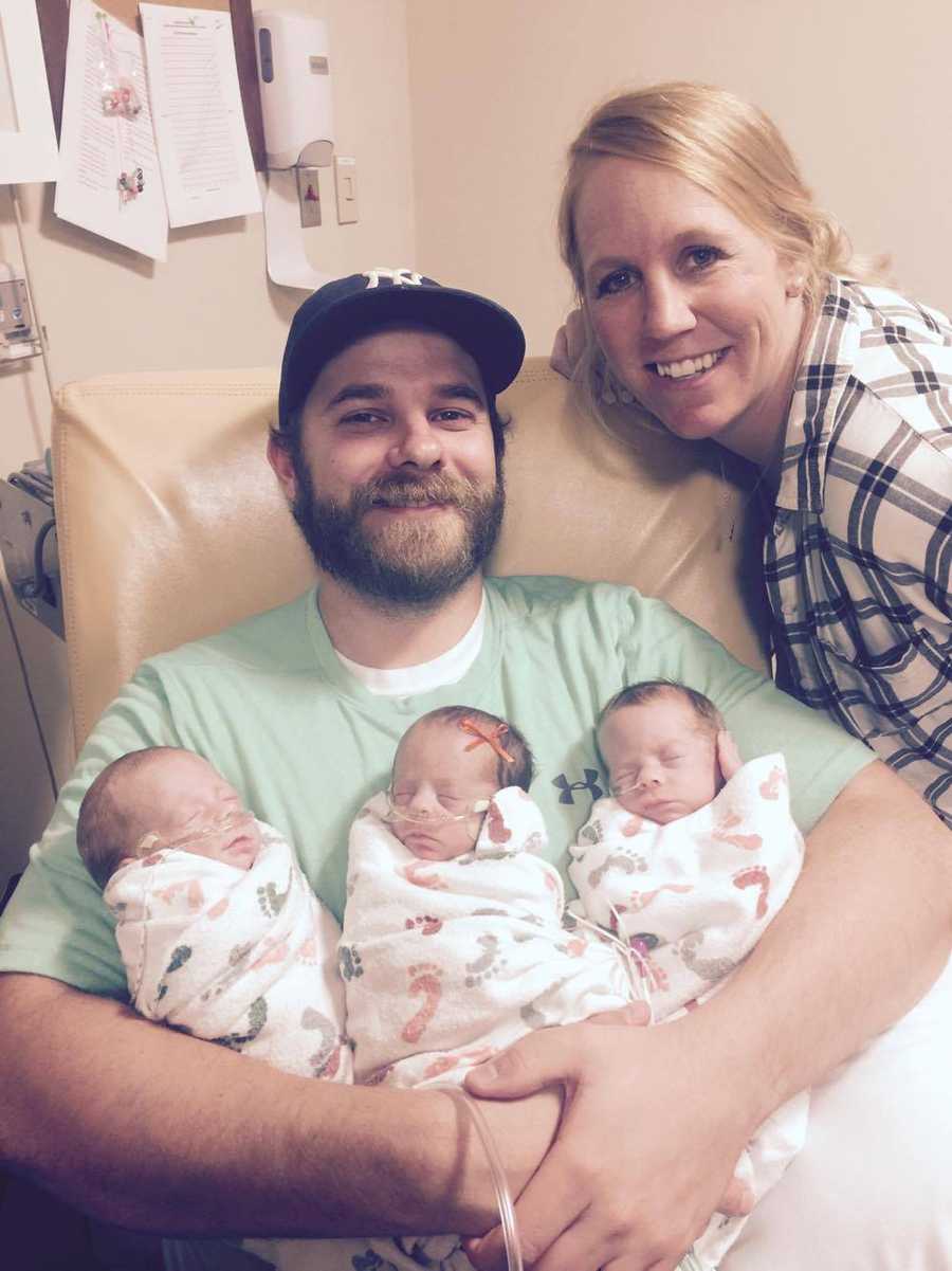 Gallery: Oklahoma couple welcomes rare triplets