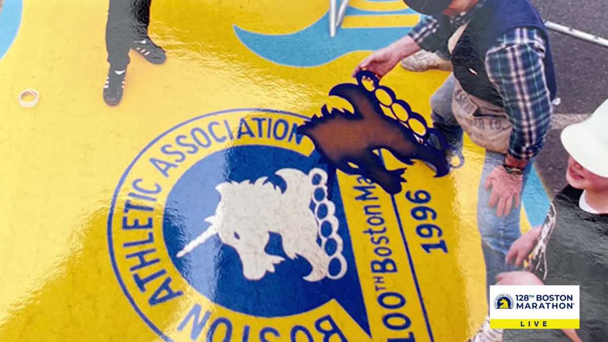 Hopkinton man painted Boston Marathon start line for 36 years