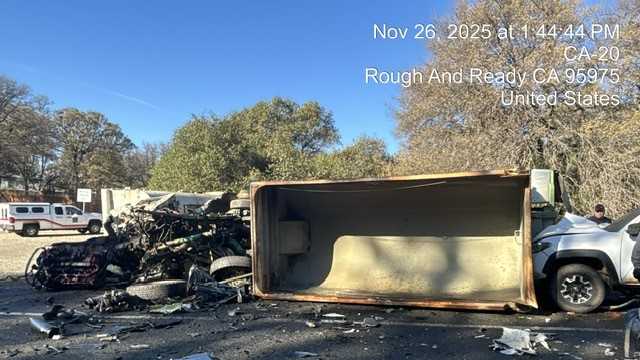 2 drivers killed in big rig crash in Highway 20 near Grass Valley