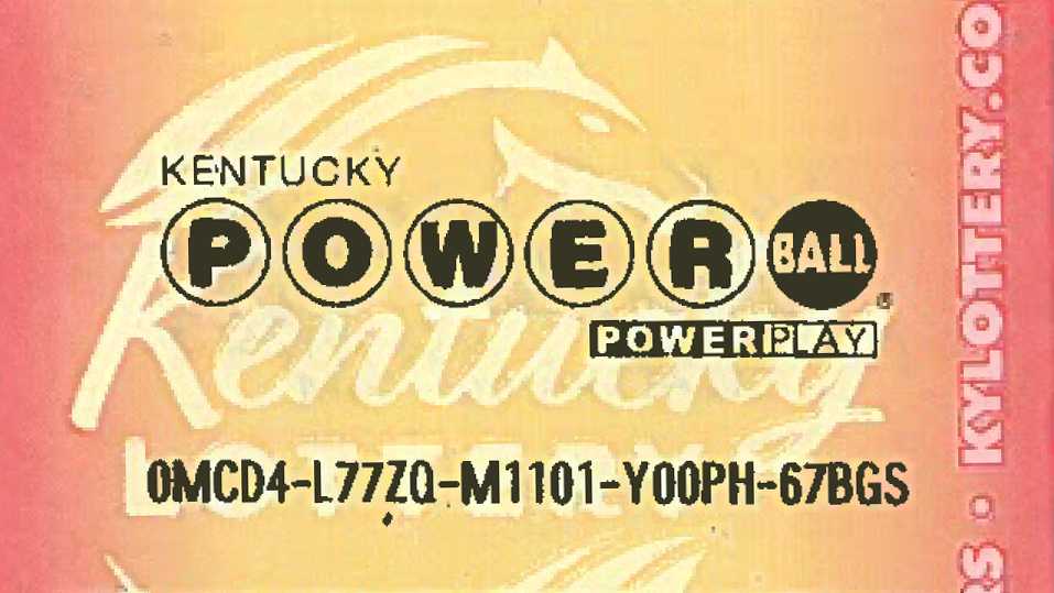 Kentucky man claims $1 million Powerball lottery ticket