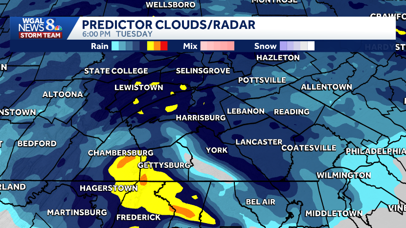 Rain showers move through south-central Pa. Tuesday before temperatures ...