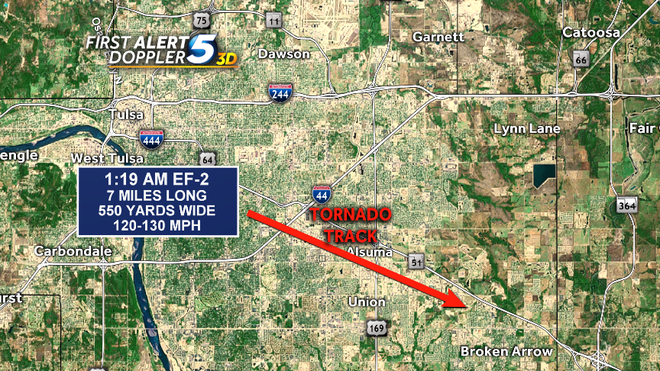 4 tornadoes hit the Tulsa area Sunday morning