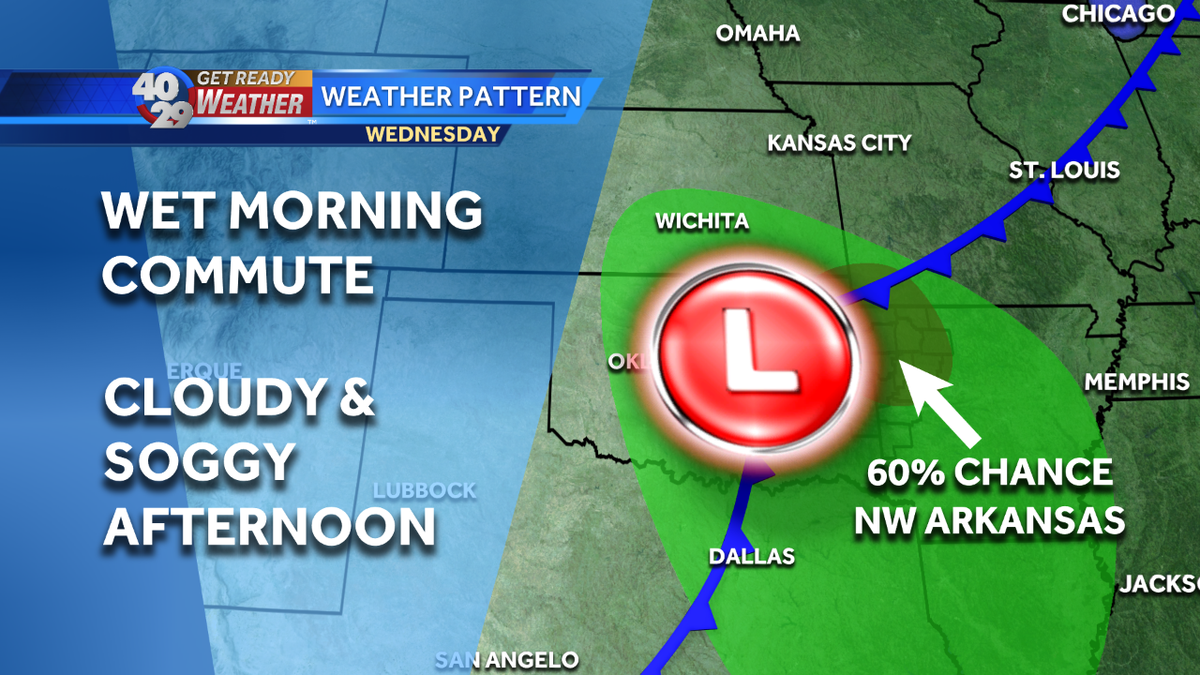 Get ready for a wet Wednesday morning