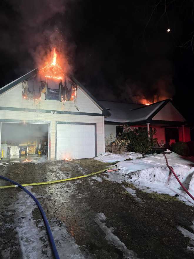 Two people evacuated from burning home in Ferrisburgh