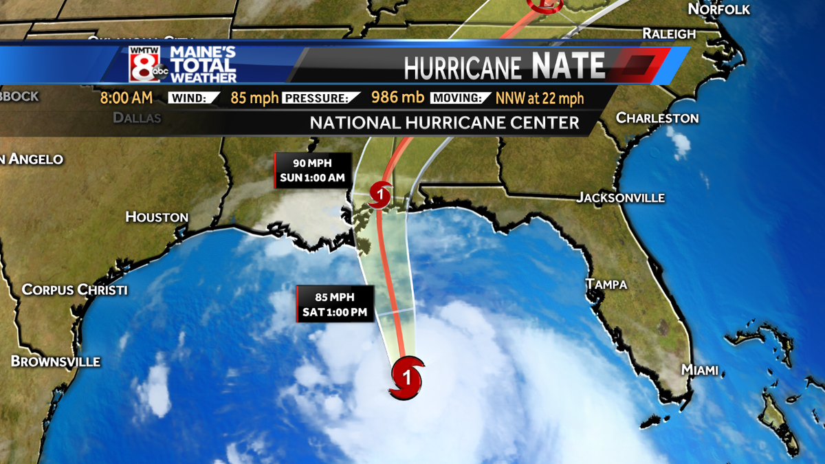 Hurricane Nate heads towards New England Monday