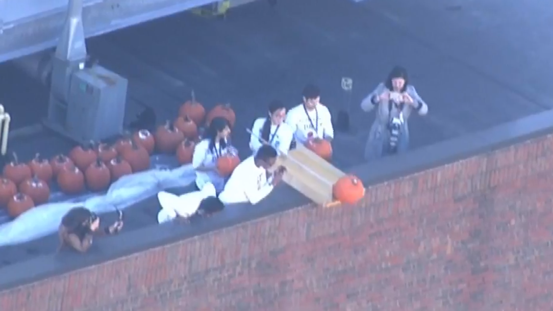 Making a mess for science: 15th annual Boston University pumpkin drop